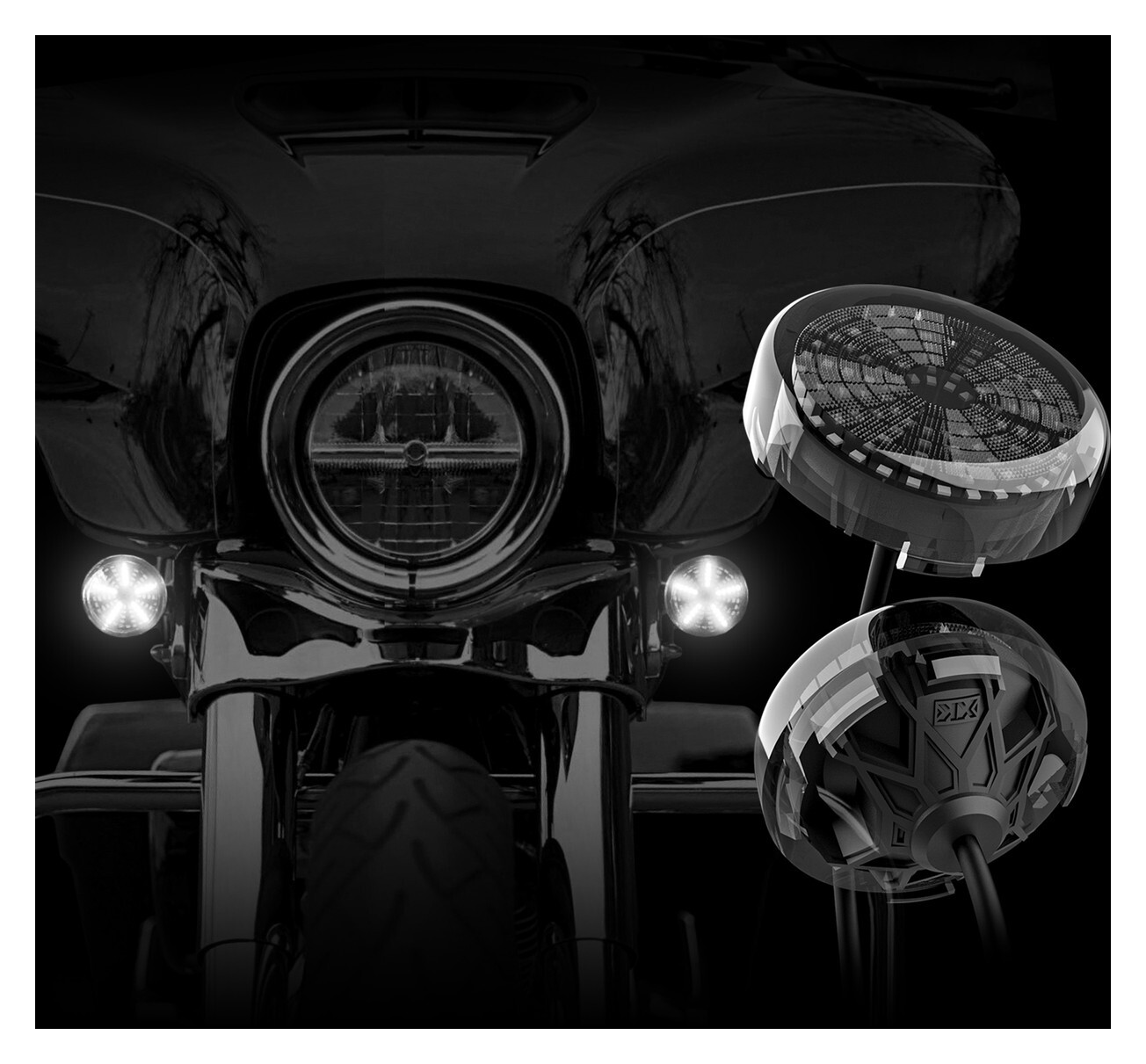 XKGLOW Pro Series Mototurnz Bullet Front Turn Signals For Harley 2000 ...