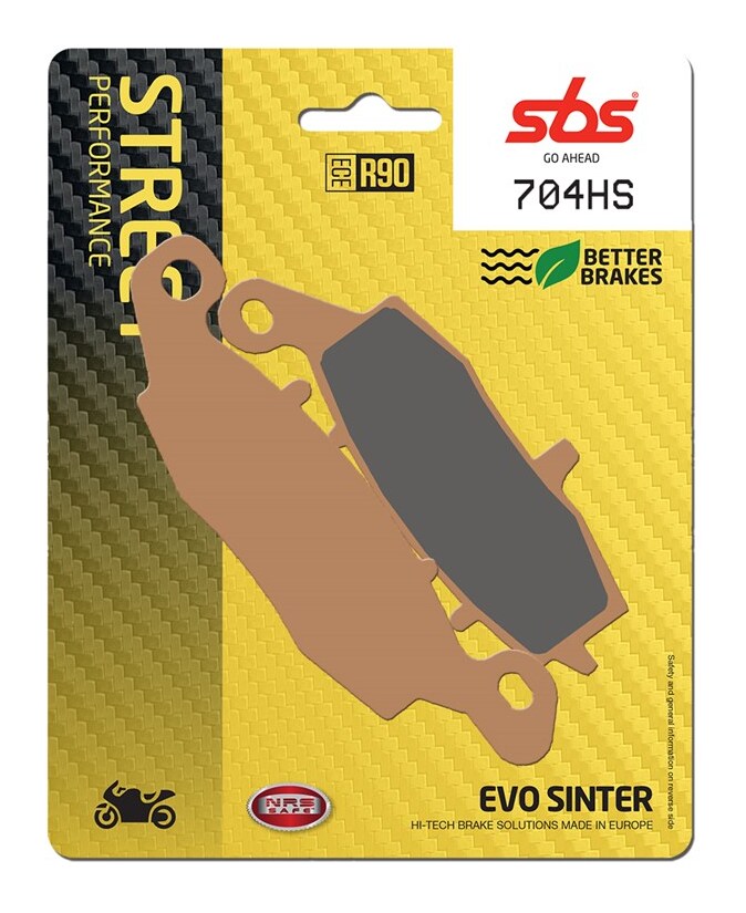 SBS HS Sintered Front Brake Pads 704HS - Cycle Gear