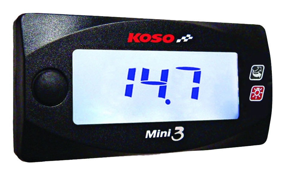 Koso Mini 3 Narrow Band Air Fuel Ratio Meter - Cycle Gear