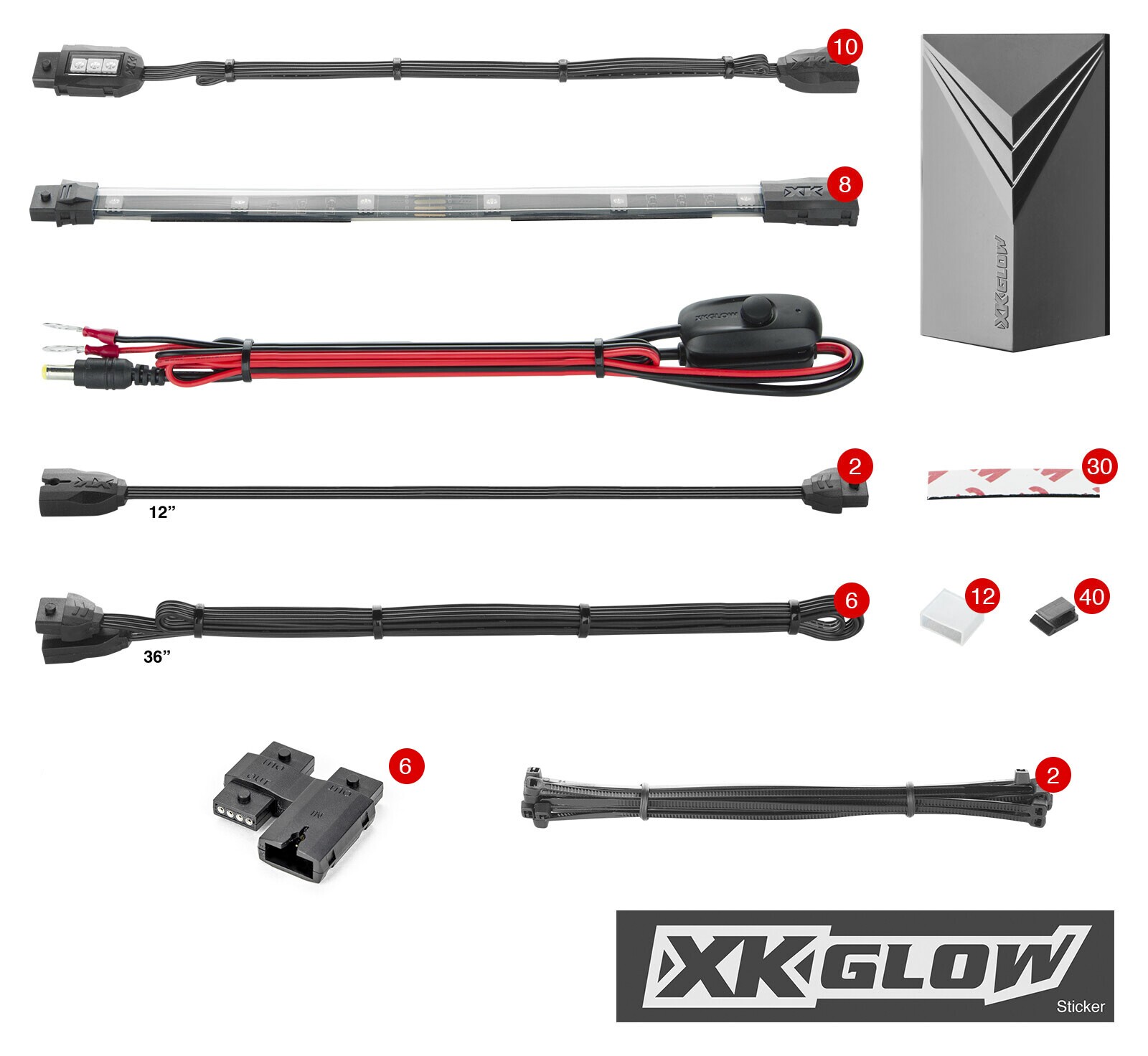 XKGLOW 18 Piece Multi-Color LED Accent Light Kit - Cycle Gear