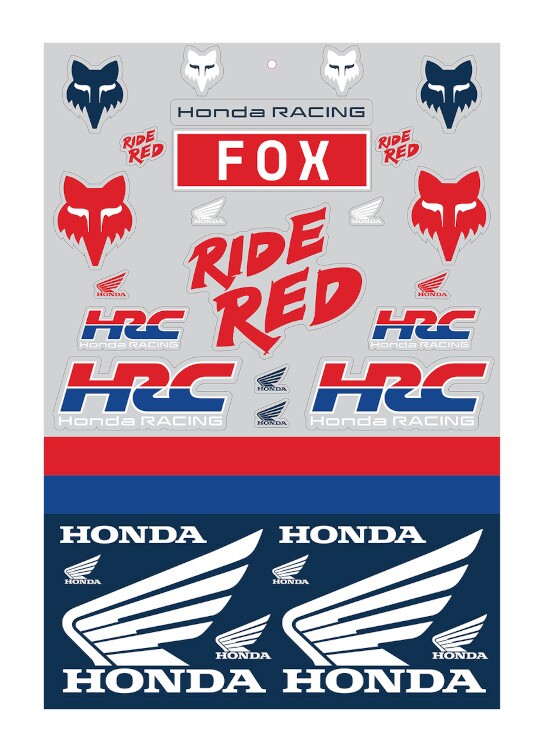 Fox Racing Honda Track Sticker Pack - Cycle Gear