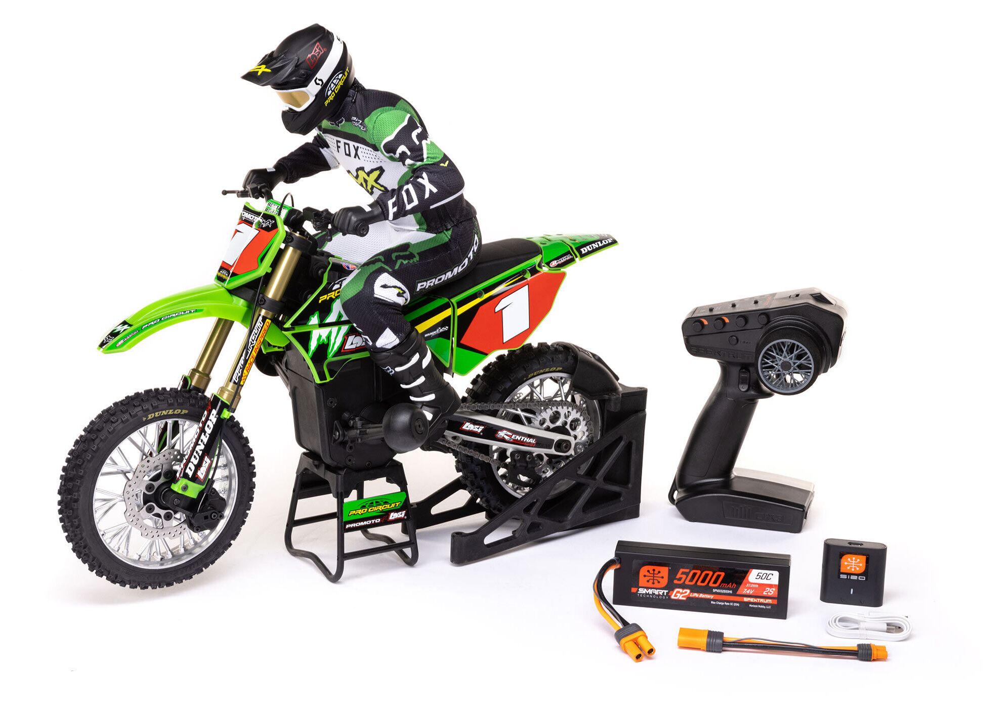 Losi 1/4 Promoto-MX Radio Control Motorcycle Combo Kit - Cycle Gear