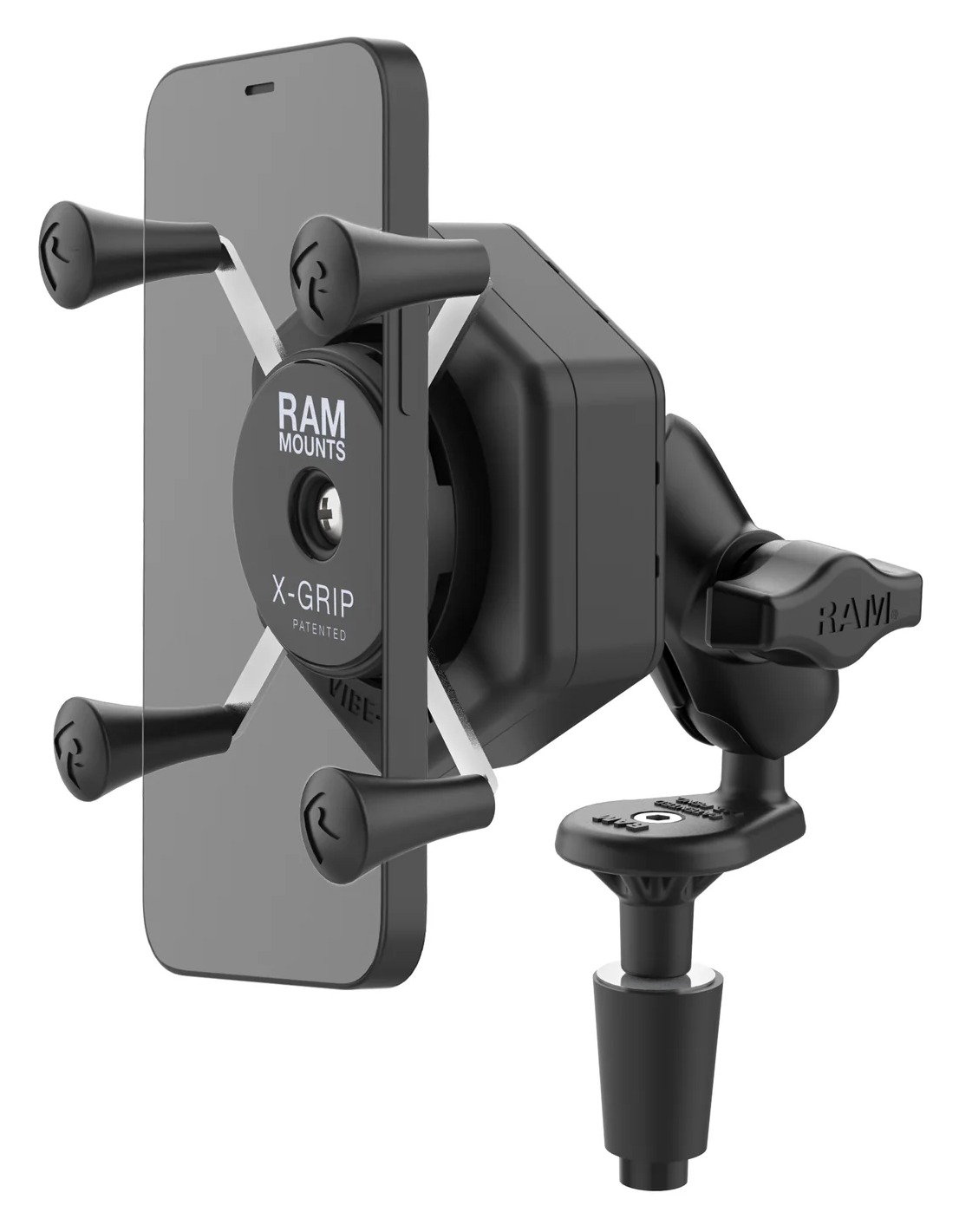 RAM Mounts Vibe X-Grip Phone Holder With Stem And Vibe Safe Adapter ...