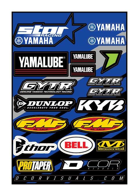 D'COR Visuals Star Yamaha Decal Sheet - Cycle Gear