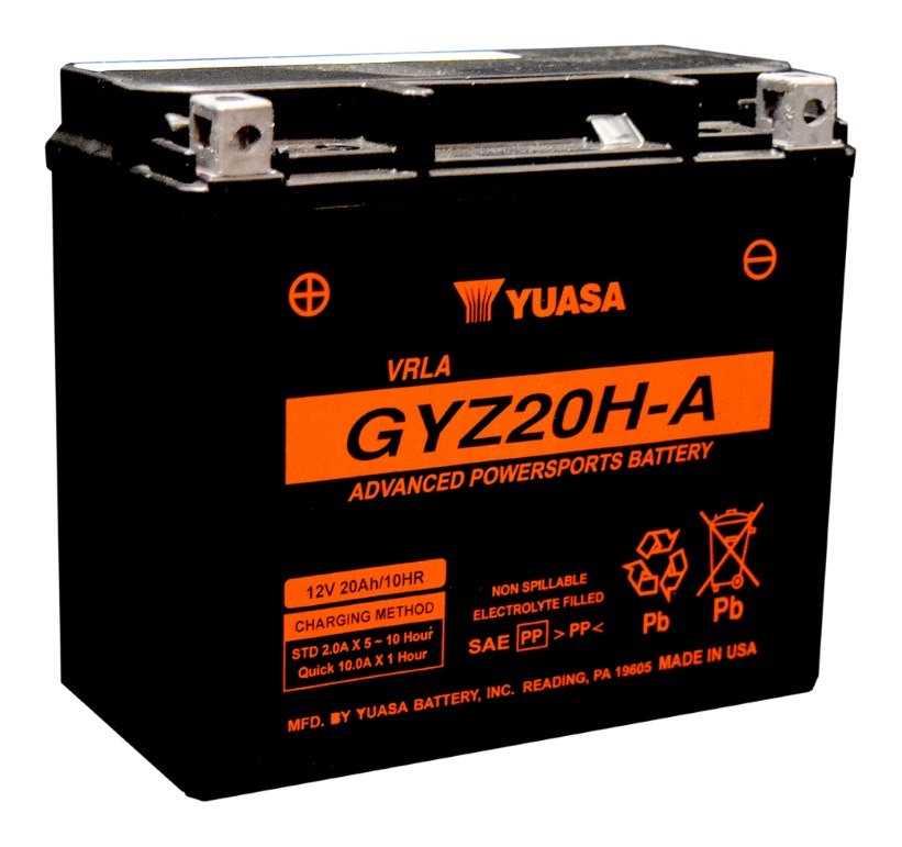 Yuasa GYZ20H-A Factory Activated AGM High Performance Battery - Cycle Gear