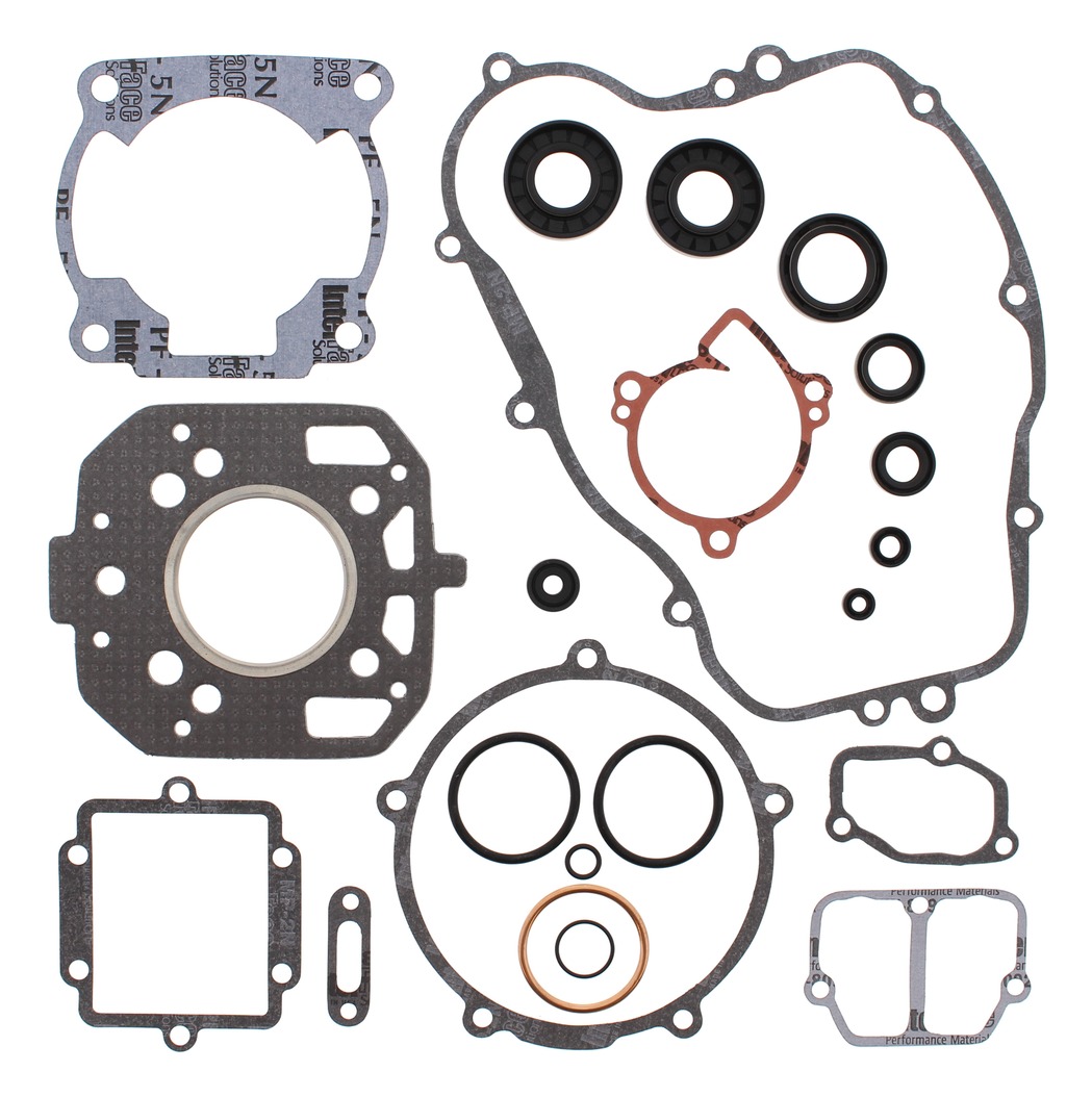 Vertex Complete Gasket Set With Oil Seals Kawasaki KX125 1987 - Cycle Gear