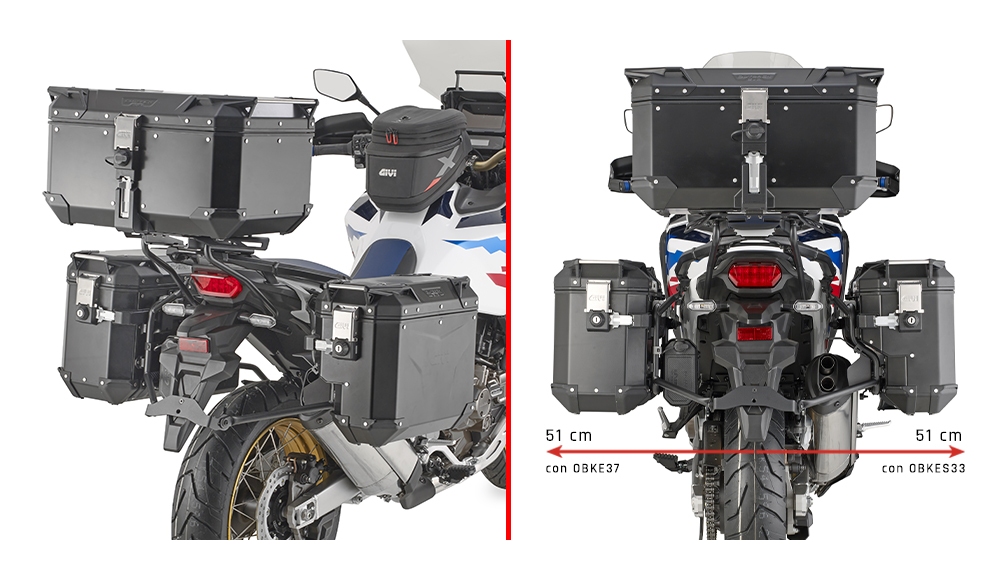 Givi PLOS1178CAM Side Case Racks Honda Africa Twin 2020-2025 - Cycle Gear