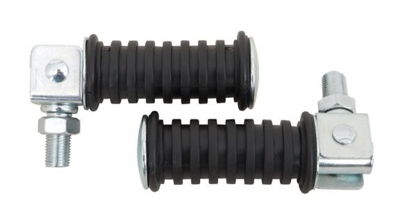 Trackside Folding Round Footpegs - Cycle Gear