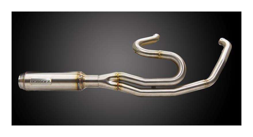 Bassani Race Only 2-Into-1 Exhaust With Super Bike Muffler For Harley ...