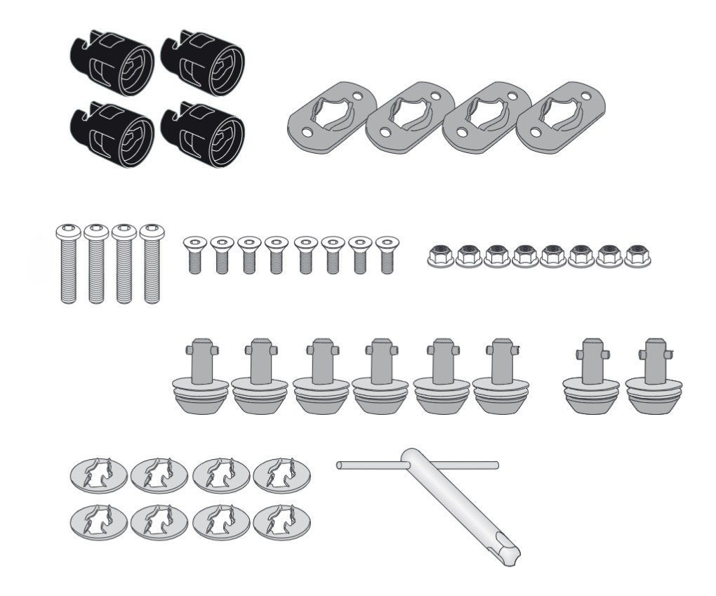 Givi 14RKIT Rapid Release Fitting Kit Moto Guzzi V85 TT 2024-2026 ...