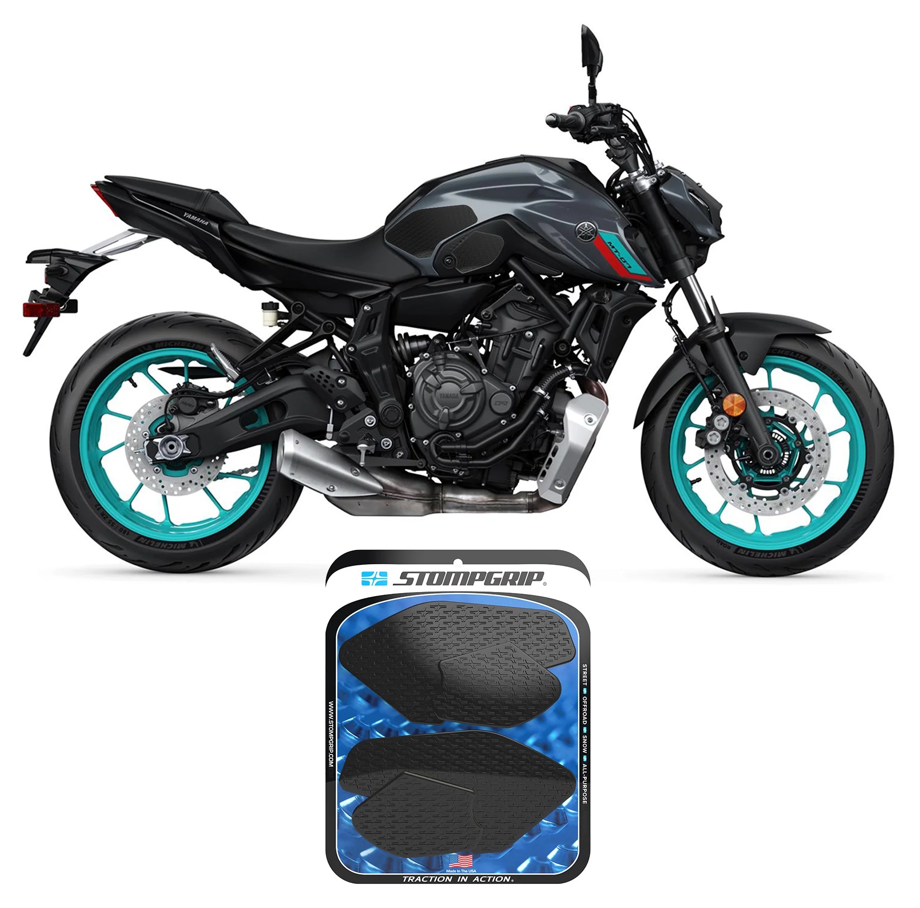 Stompgrip Tank Pad Yamaha MT-07 2022-2024 - Cycle Gear