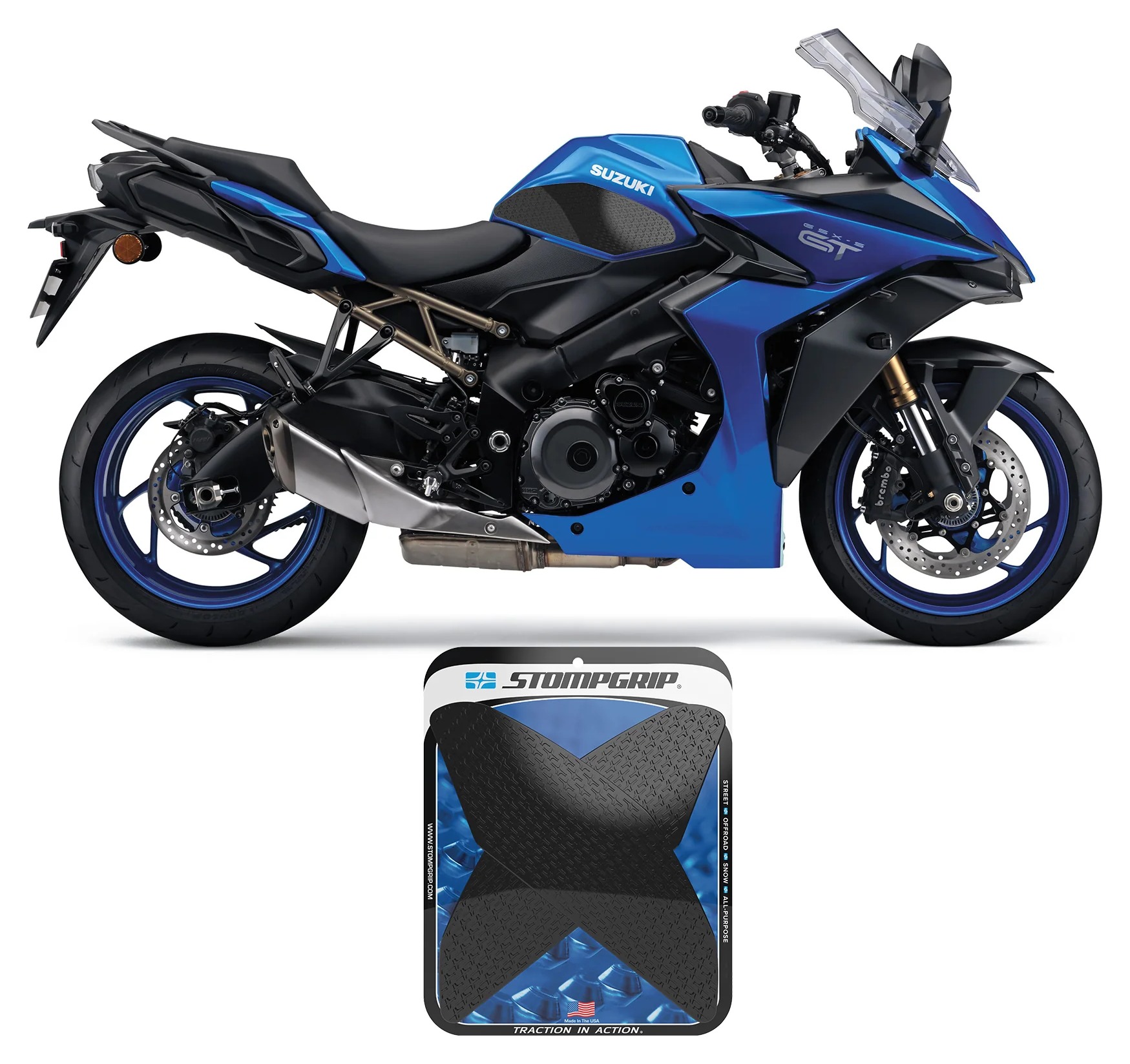 Stompgrip Tank Pad Suzuki GSX-S1000 / GT / GT Plus 2022-2026 - Cycle Gear