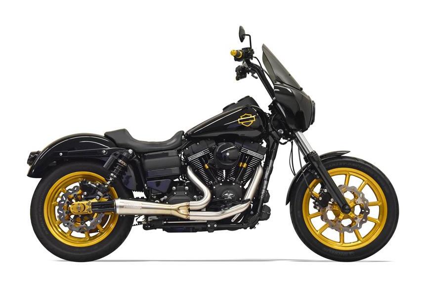 Bassani 2-Into-1 Ripper Short Exhaust System For Harley Dyna 2006-2017 ...