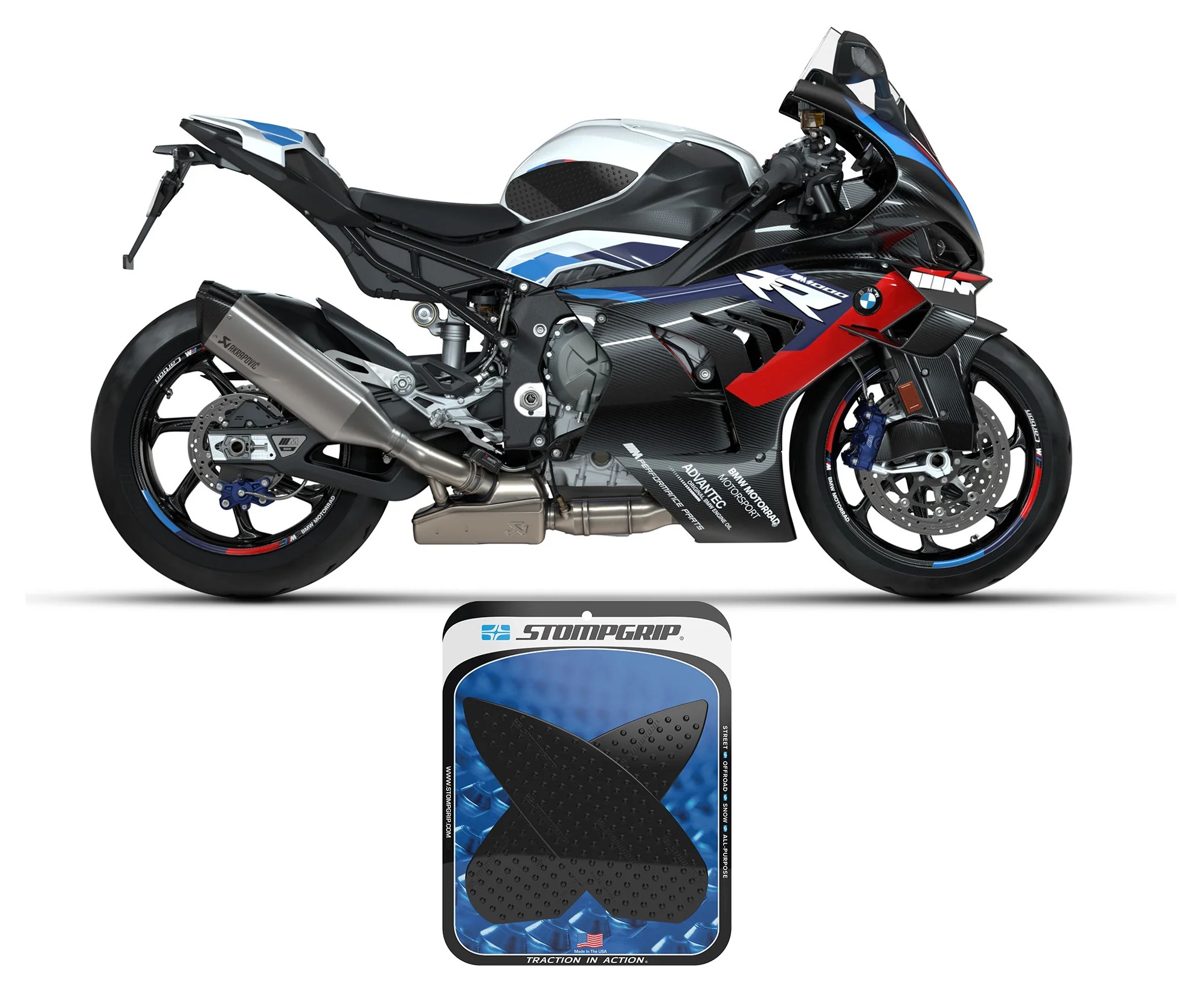 Stompgrip Tank Pad BMW S1000R / S1000RR / M1000RR 2020-2025 - Cycle Gear