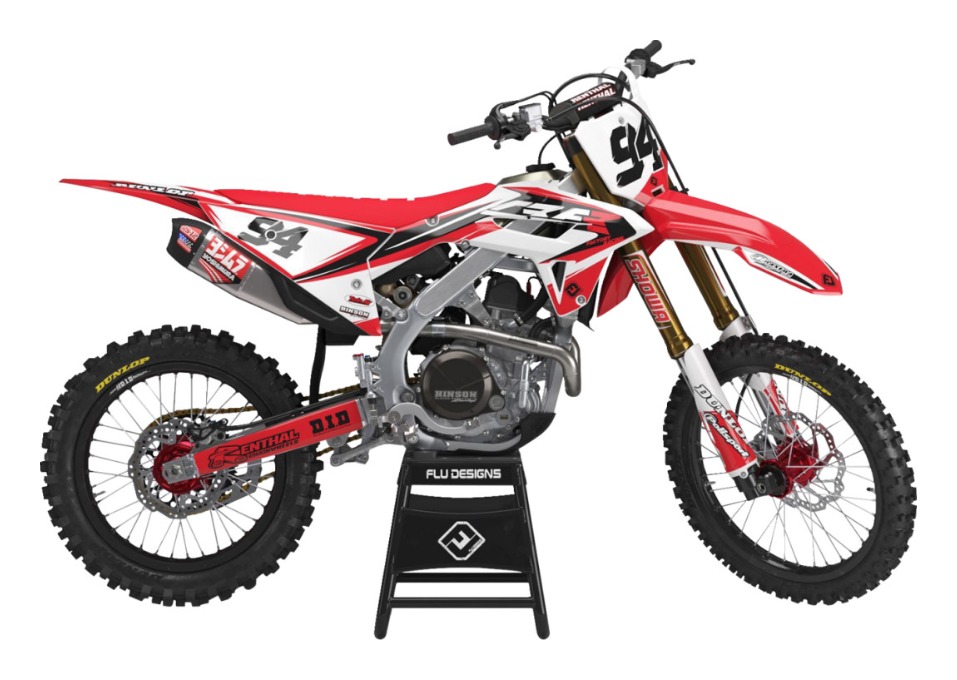 FLU Designs PTS 6 Graphics Kit Honda CRF250R / CRF450R 2017-2021 ...