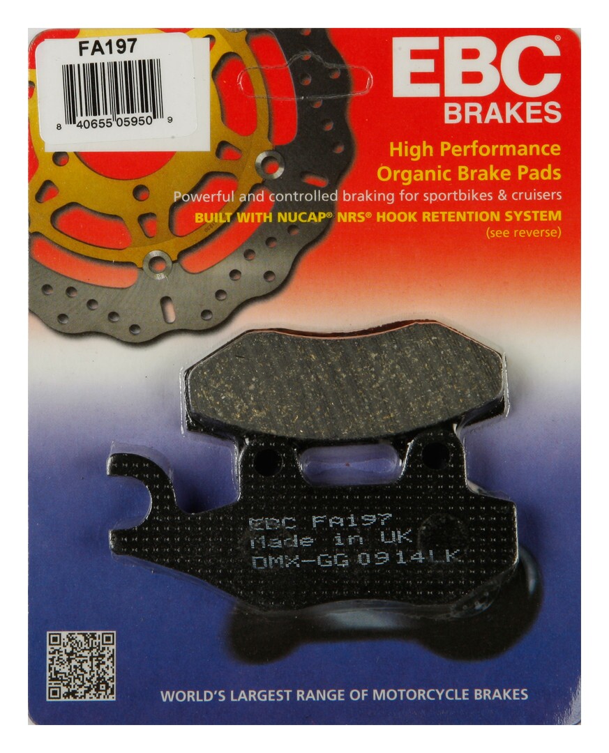 EBC FA197 Front Organic Brake Pads - Cycle Gear