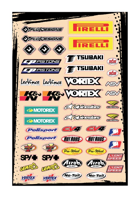 FLU Designs Decal Logo Kit - Cycle Gear