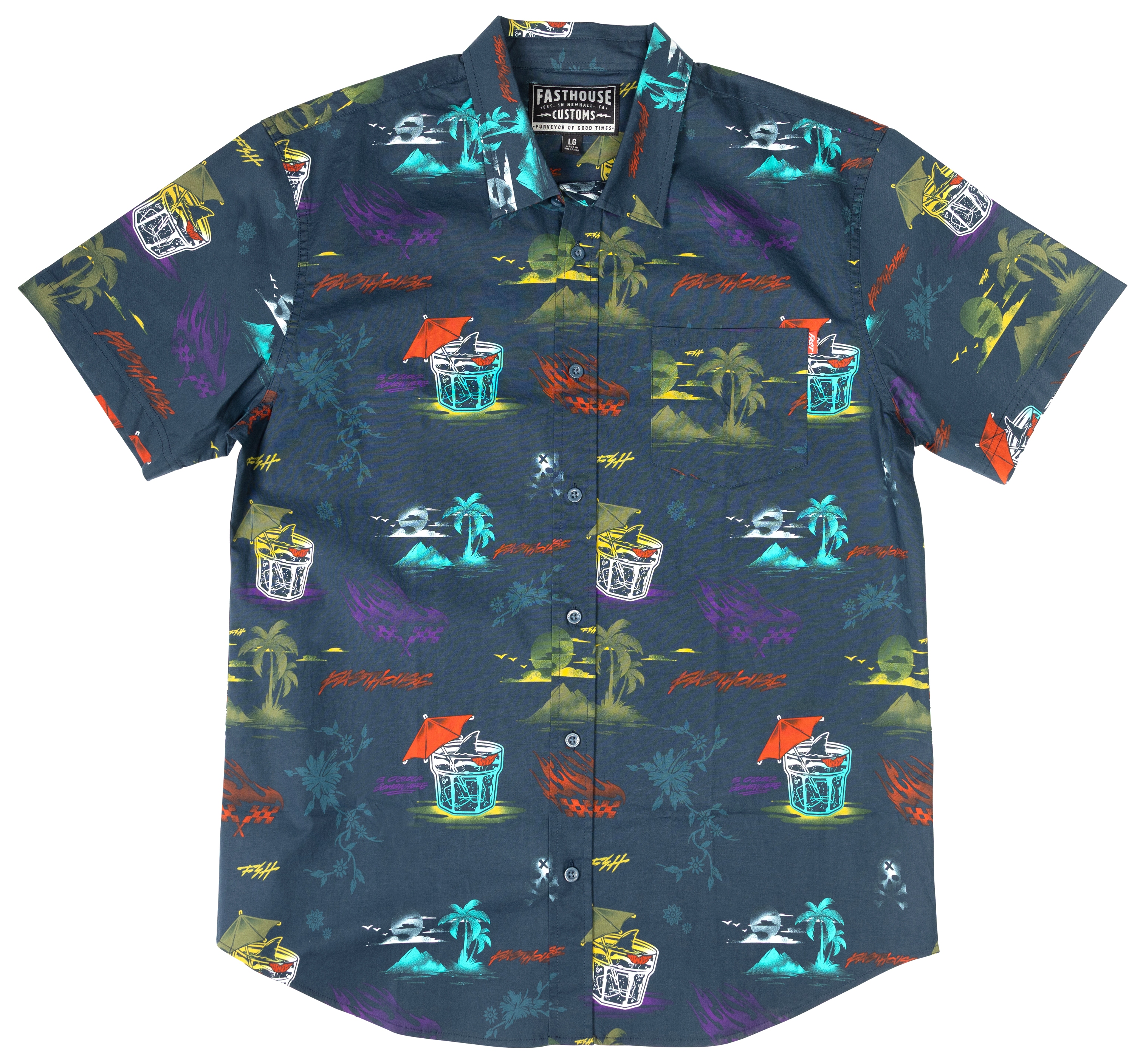 Fasthouse Hideout Button Down Shirt - Cycle Gear
