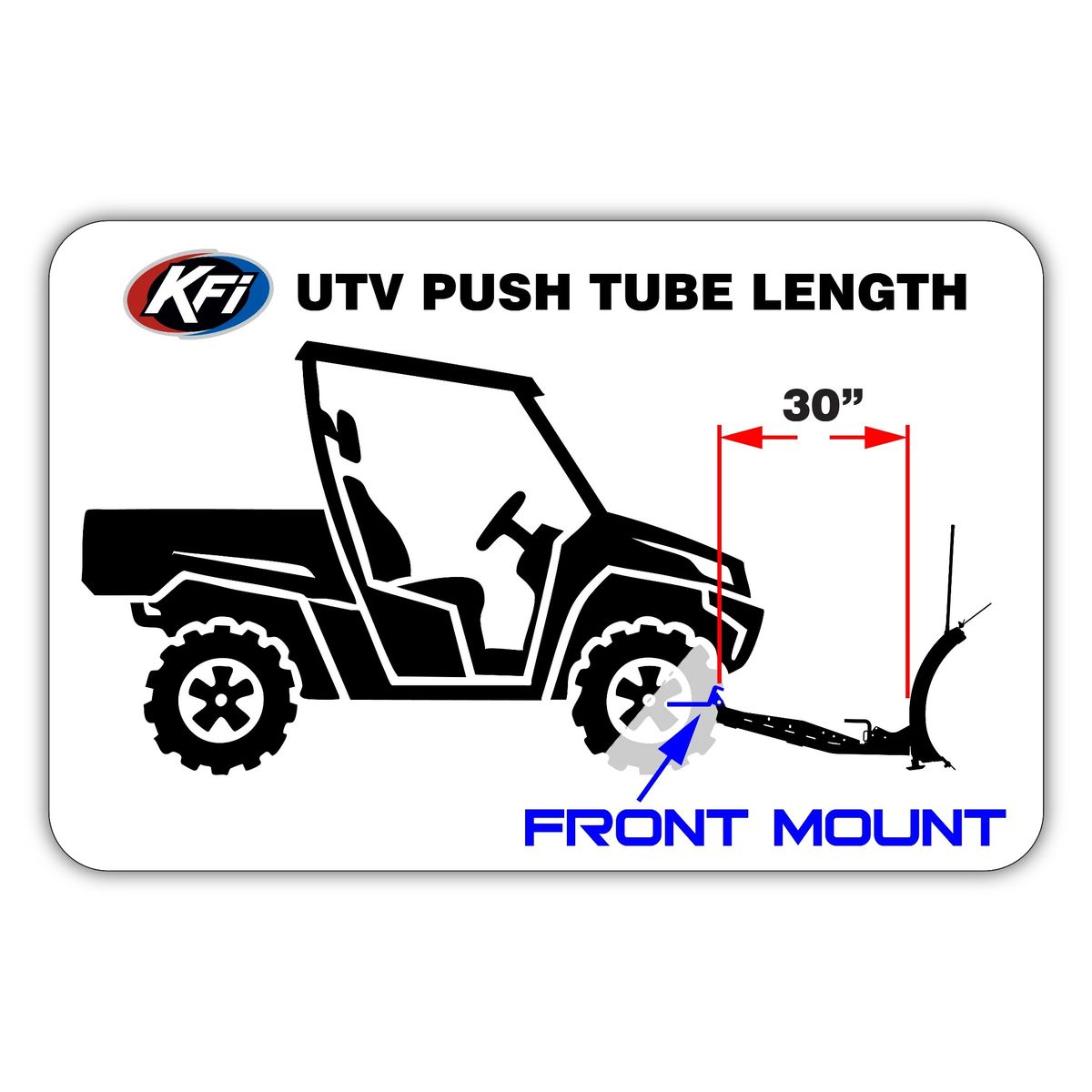 KFI UTV Front-Mount Plow Mount CFMOTO UFORCE 1000 2019-2026 - Cycle Gear