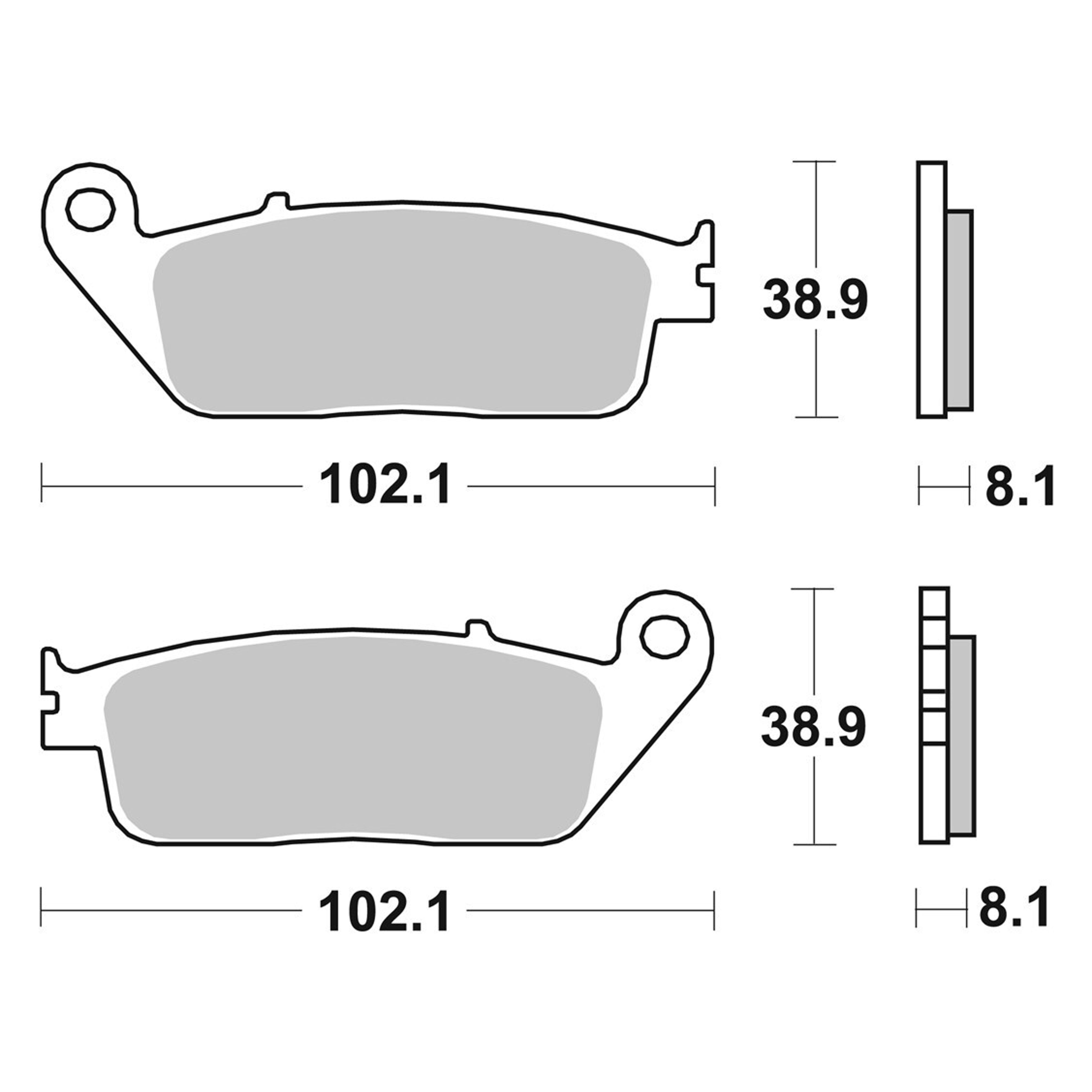 SBS HS Sintered Front Brake Pads 627HS - Cycle Gear