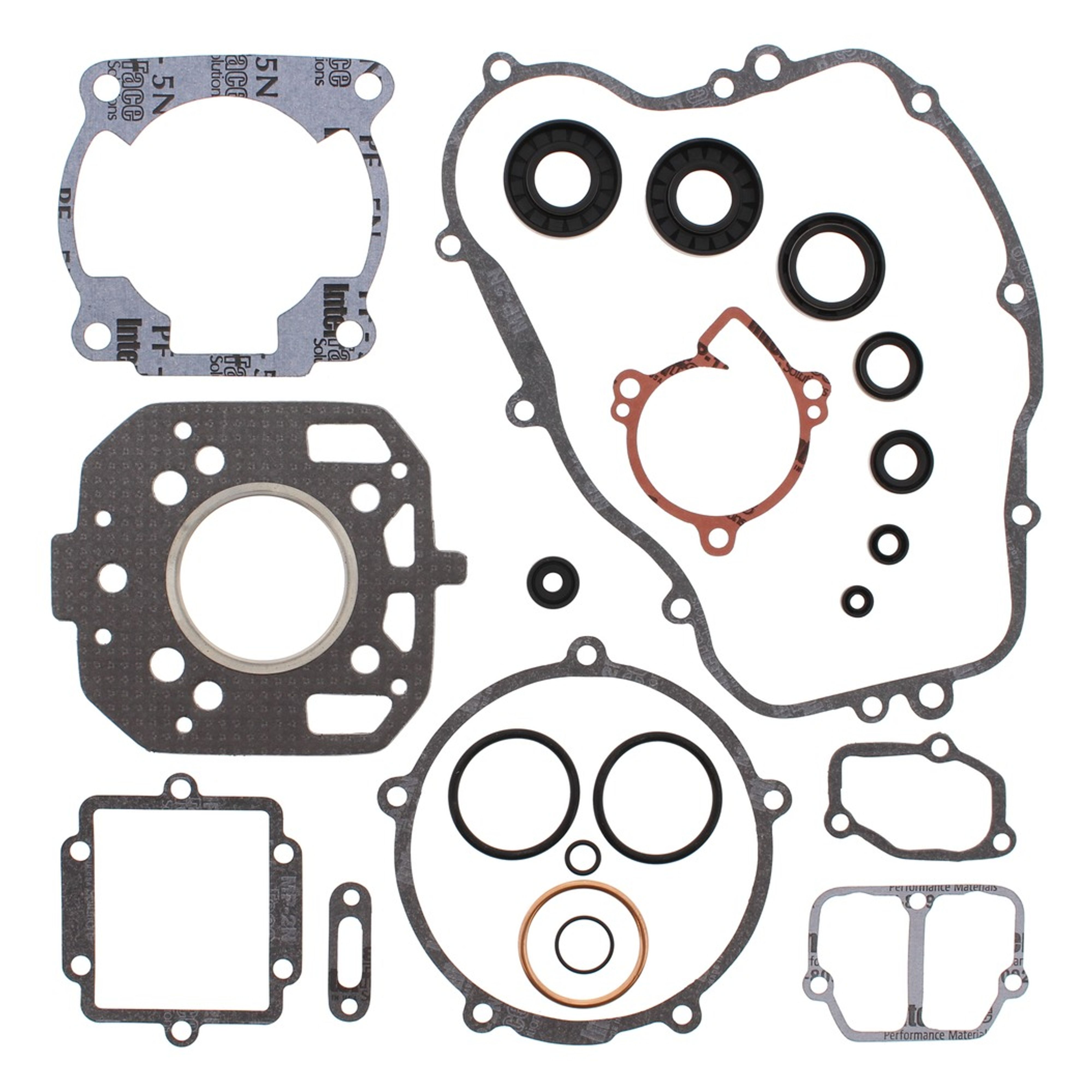 Vertex Complete Gasket Set With Oil Seals Kawasaki KX125 1987 - Cycle Gear